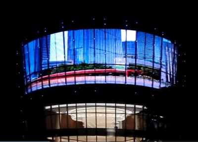 China P25X50 2R2G2B Big Size Advertising Transparent Video Wall Screen Led Pixel Media Facade For Outdoor for sale