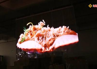 China P7.8 Outdoor Indoor Glass Transparent Flexible LED Film Display Transparent Panels Led Strip Display Screen for sale