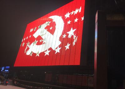 China High Brightness Outdoor P25 Mesh Transparent Led Screen Panel For Facade Building Glass for sale