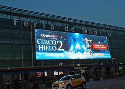 China Curtain See Through Screen P31.25 LED Outdoor Grid LED Display Outdoor Mesh Screen Outodor Transparent LED for sale