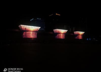 China Minvol LED Sign Pixel Pitch 25mm Rental Installation LED Message transparent Panel Outdoor HD LED Digital Board for sale