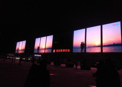 China SMD3535 IP66 3906 Pixel /Sqm LED Mesh Screen P16mm 7800cd/sqm for sale