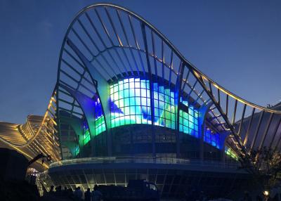 China 7200CD/Sqm 2R2G2B Glass Window Led Display See Through 150W/Sqm for sale