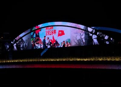 China 5760CD/Sqm P31.25 Outdoor LED Mesh Screen 210W/Sqm Building Facade for sale