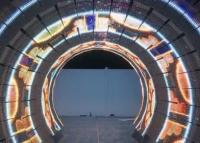 China Ip66 7800cd/sqm Transparent Led Mesh Curtain Outdoor Full Color AC265V for sale