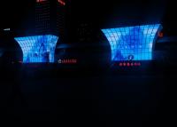 China P25 Shopping Mall 2R2G2B Glass LED Screen DC36V RGB Transparent Led Display for sale