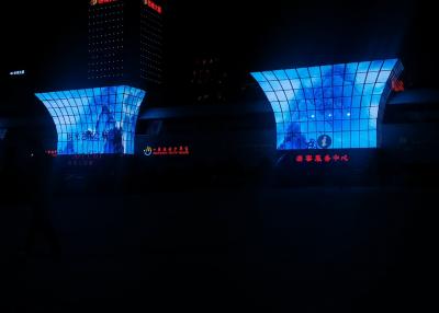 China P25 Shopping Mall 2R2G2B Glass LED Screen DC36V RGB Transparent Led Display for sale