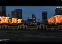 China 260W/Sqm  P31.25 Foldable Transparent Led Sign 2R2G2B DIP for sale