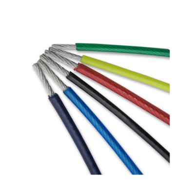 China Color PVC Coated Wire Rope Plastic Coated Steel Cable 1-20mm for sale