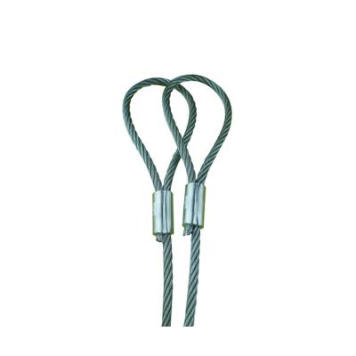 China Galvanized Steel Wire Rope Sling with 6 Times WLL and Custom Length for Heavy Lifting for sale