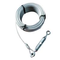 China PVC Coated Heavy Duty Tie Out Cable with 15ft Length for Dogs up to 100 Lbs for sale