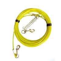 China PVC Coated Heavy Duty Tie Out Cable with 15ft Length for Dogs up to 100 Lbs for sale