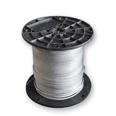 China High Fatigue 8X7+1X19 Structure Galvanized Steel Wire Rope for Auto Window Regulator with 1.5mm/1.8mm Diameter for sale