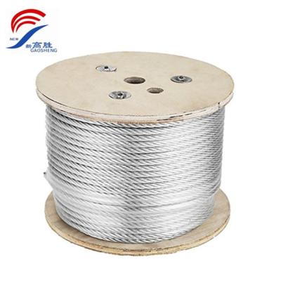 China Hot Sale! Factory Supply Galvanized Steel Wire Rope 6x19 Fibre Core Cable 3/8 for sale