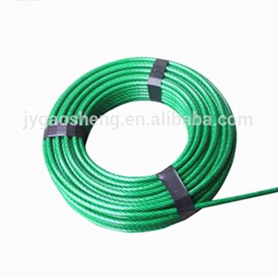 China Nylon Coated Steel Wire Rope with 7x7 Structure and 4200.00 Breaking Strength for Crane Hoisting and Rigging Equipment for sale