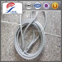 China 6.35mm Diameter Galvanized Carbon Steel Wire Rope Sling for Grape Trellis with Accessories for sale