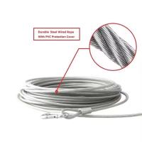 China Tie Out Cable Leash With Metal Durable Coating Anti-Bite Steel Wire Rope Dog Tie Out Cable Leash For Dog for sale