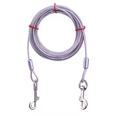 China Heavy Duty Dog Tie Out Cable and Stake for Dogs up to 90 Lbs Anti-Bite  Steel Wire Rope  leash for Dog for sale