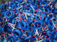 China Anti Bite Dog Tie Out Cable And Stake 25ft PVC Coated Eco Friendly 45# 60# 70# for sale