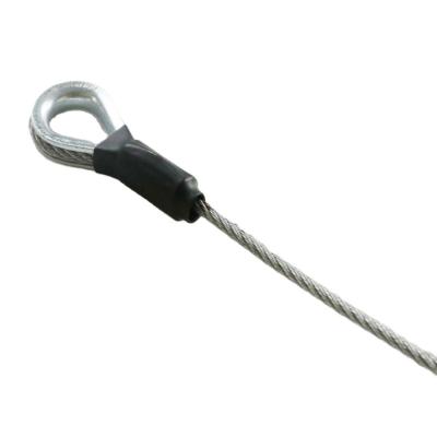 China Pressed Flemish Eye Wire Rope Sling in High Carbon Steel with Galvanized Surface and DIN Standard Compliance for sale