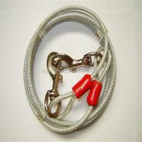 China Heavy Duty PVC Coated High Carbon Steel Dog Tie Out Cable for Pet Restraint and Training for sale
