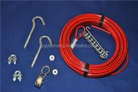 China High Carbon Steel Dog Tie Out Cable with 7x7 Construction and PVC Coated for Outdoor Dog Trolley System for sale