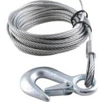 China Heavy Duty Car Emergency Tow Cable  PVC Coated Steel Wire Rope With Hooks for sale