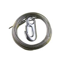 China Heavy Duty Car Emergency Tow Cable  PVC Coated Steel Wire Rope With Hooks for sale