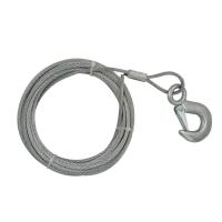 China Heavy Duty Car Emergency Tow Cable  PVC Coated Steel Wire Rope With Hooks for sale