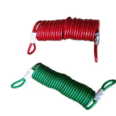 China Retractable PVC Coated Dog Tie Out Cable with 12ft Length and Eco-Friendly Design for sale