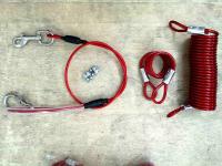 China Retractable PVC Coated Dog Tie Out Cable with 12ft Length and Eco-Friendly Design for sale