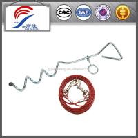 China Puppy Walking Led Dog Leash Adjustable Dog Tie Out Cable And Stake for sale