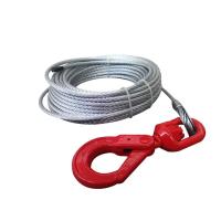 China Construction High Efficiency Pressed Steel Wire Rope Sling 7x19 With Hooks for sale