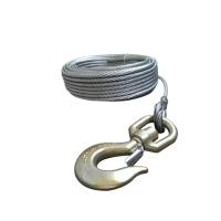 China Construction High Efficiency Pressed Steel Wire Rope Sling 7x19 With Hooks for sale