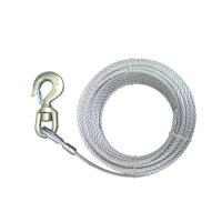 China Construction High Efficiency Pressed Steel Wire Rope Sling 7x19 With Hooks for sale