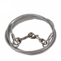 China PVC Coated Steel Core Dog Tie Out Cable And Stake Pet Leashes for sale