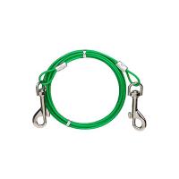 China PVC Coated Steel Core Dog Tie Out Cable And Stake Pet Leashes for sale