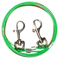 China Gaosheng 7*7 15ft Pvc Coated Galvanized Steel Wire Rope Dog Tie Out Cable for sale