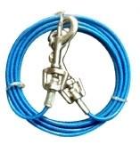 China Gaosheng 7*7 15ft Pvc Coated Galvanized Steel Wire Rope Dog Tie Out Cable for sale