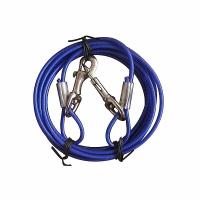 China Gaosheng 7*7 15ft Pvc Coated Galvanized Steel Wire Rope Dog Tie Out Cable for sale