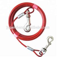 China Anti Bite Steel Wire Rope Dog Outdoor Leash Stake 30lbs Supported Weight for sale
