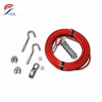 China Anti Bite Steel Wire Rope Dog Outdoor Leash Stake 30lbs Supported Weight for sale