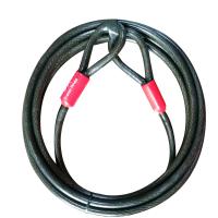 China Vinyl Coated Wire Rope Assembly Security Cable Lock With Loop Ends for sale