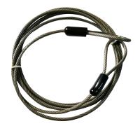 China Vinyl Coated Wire Rope Assembly Security Cable Lock With Loop Ends for sale
