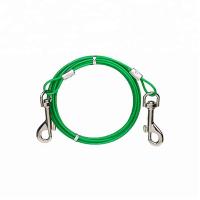 China Hot Selling High Tensile Strength Pvc Coated Steel Wire Rope Big Dog Tie Out Cable for sale