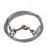 China Hot Selling High Tensile Strength Pvc Coated Steel Wire Rope Big Dog Tie Out Cable for sale