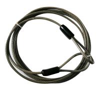 China PVC Coated Galvanized Wire Rope Security Cable Lock with Loop Ends for sale