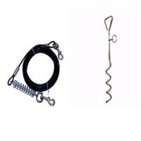 China Galvanized Steel Dog Tie Out Cable with 10 Feet Length and Rust-Resistant Coating for Secure Pet Tethering for sale