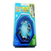 China Steel Material Dog Tie Out Cable with 60 Lbs Capacity and 20 Foot Length for Medium Dogs for sale