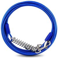 China Steel Material Dog Tie Out Cable with 60 Lbs Capacity and 20 Foot Length for Medium Dogs for sale